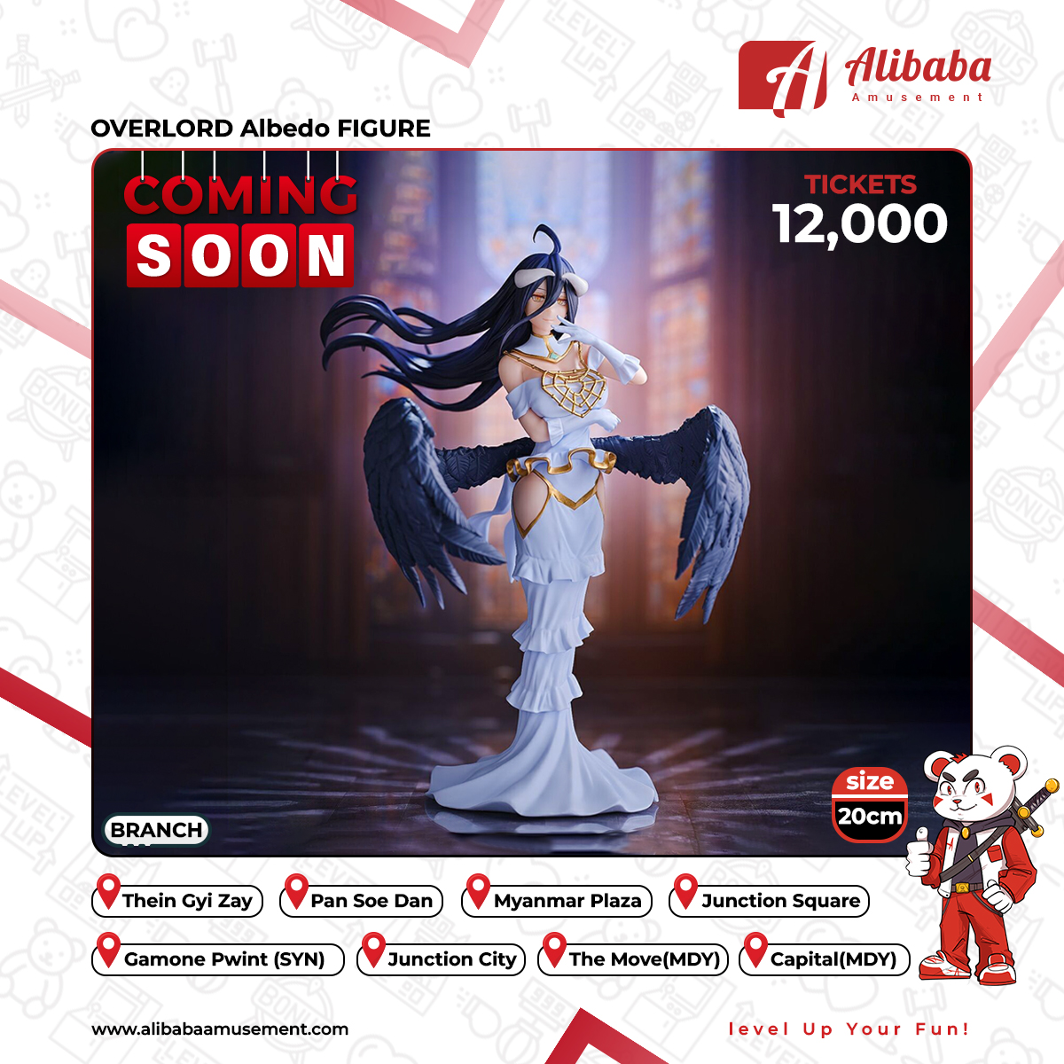 OVERLORD Albedo FIGURE - Alibaba Amusement in Yangon Myanmar